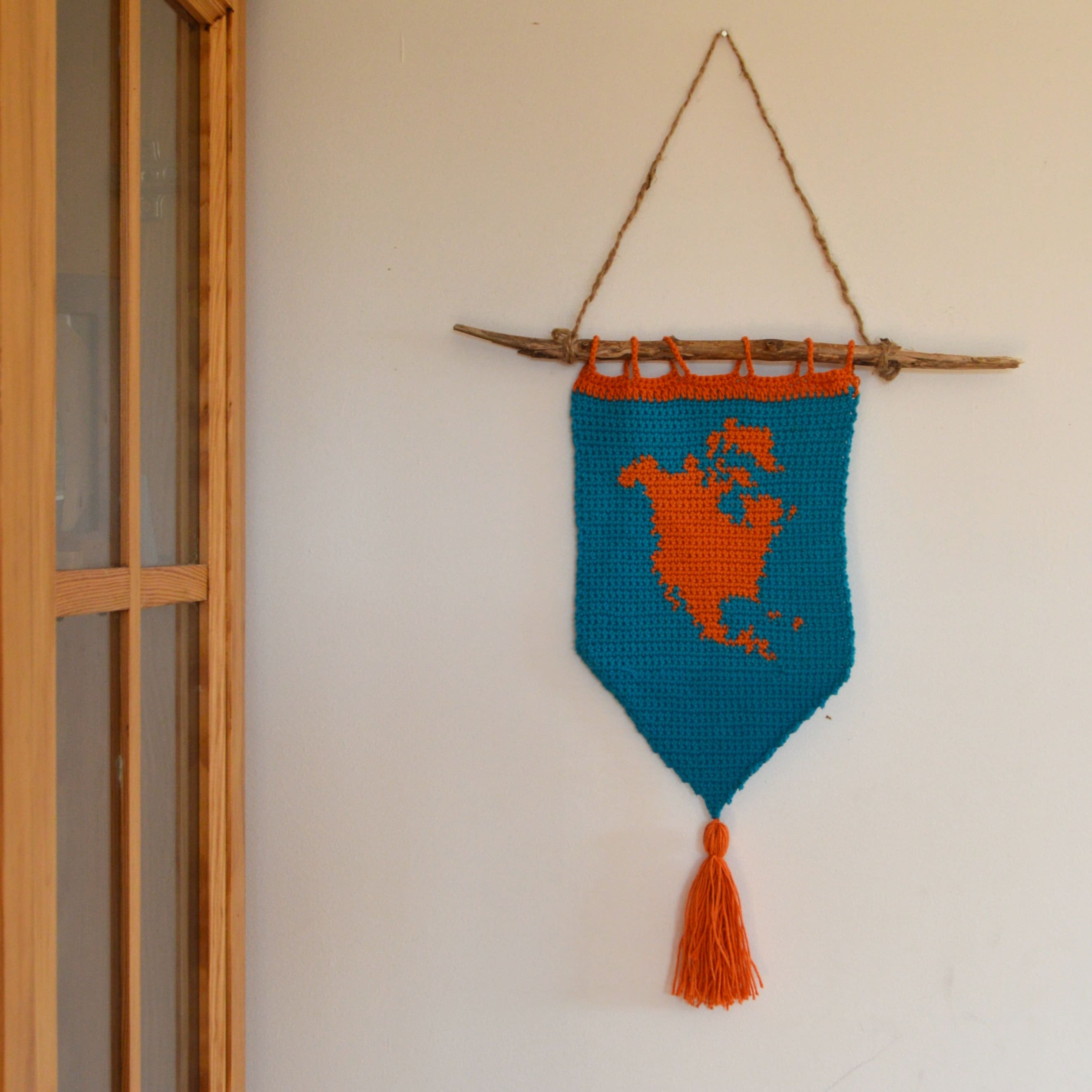 Crochet Pattern / North America Map Wall Hanging, Geography Classroom ...