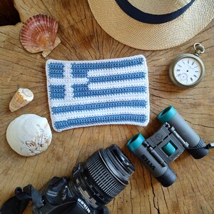 Greek Flag Crochet Pattern: Mug Rug, Applique, Bunting (PDF Pattern) - Etsy