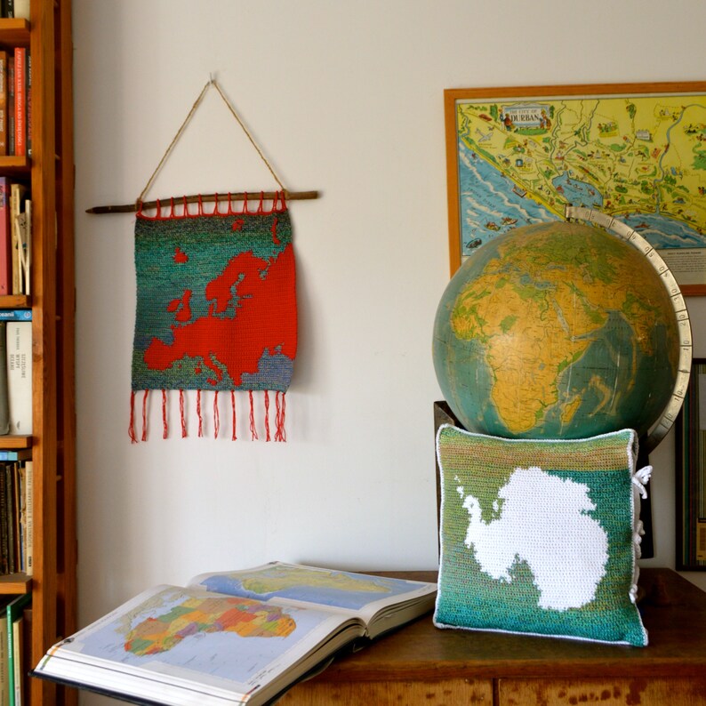Crochet Pattern / Europe Map Wall Hanging, Montessori Map, Classroom ...