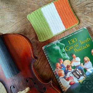 Crochet Pattern/ Irish Flag, Mug Rug, Crochet Applique, Flag of Ireland ...