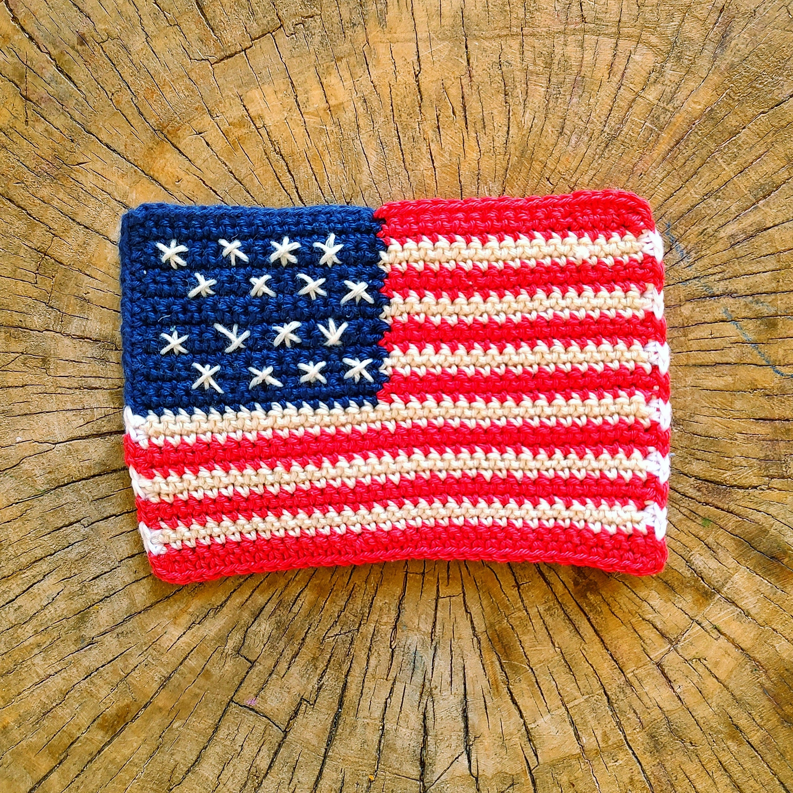 Crochet Pattern/ USA Flag, Independence Day Pattern, Mug Rug, Crochet ...