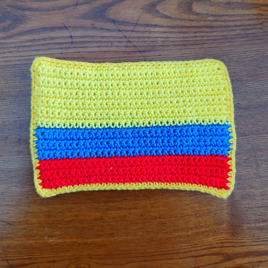 Colombian Flag Crochet Pattern: Applique, Mug Rug, Patch, Bunting (PDF ...