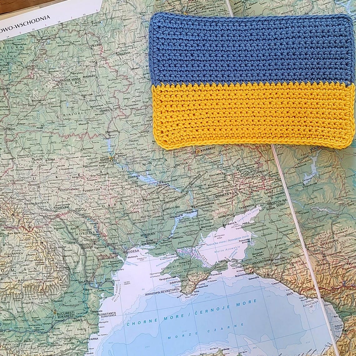 Crochet Pattern: Flag of Ukraine, Use It as Backpack Patch, Mug Rug ...