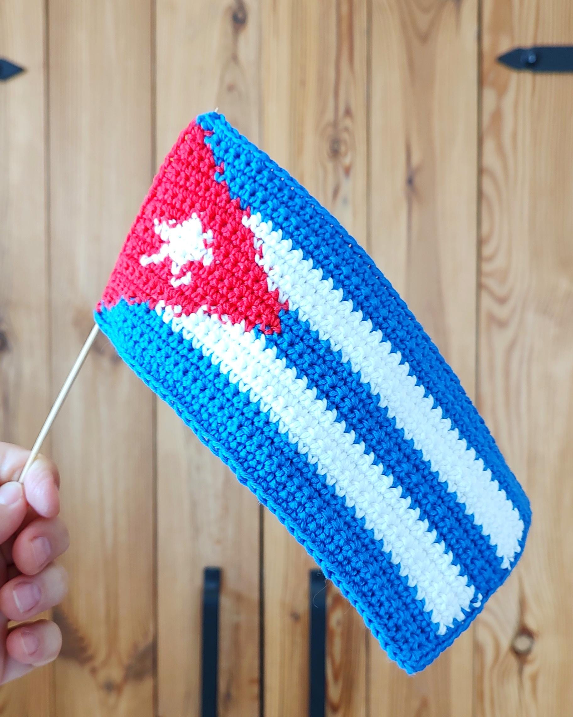 Flag of Cuba Crochet Pattern: Mug Rug, Applique, Bunting (PDF) - Etsy
