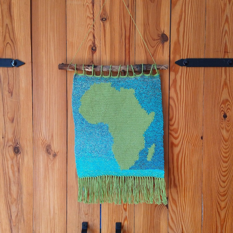 Crochet Pattern // Africa Crochet Map Montessori Wall Hanging - Etsy
