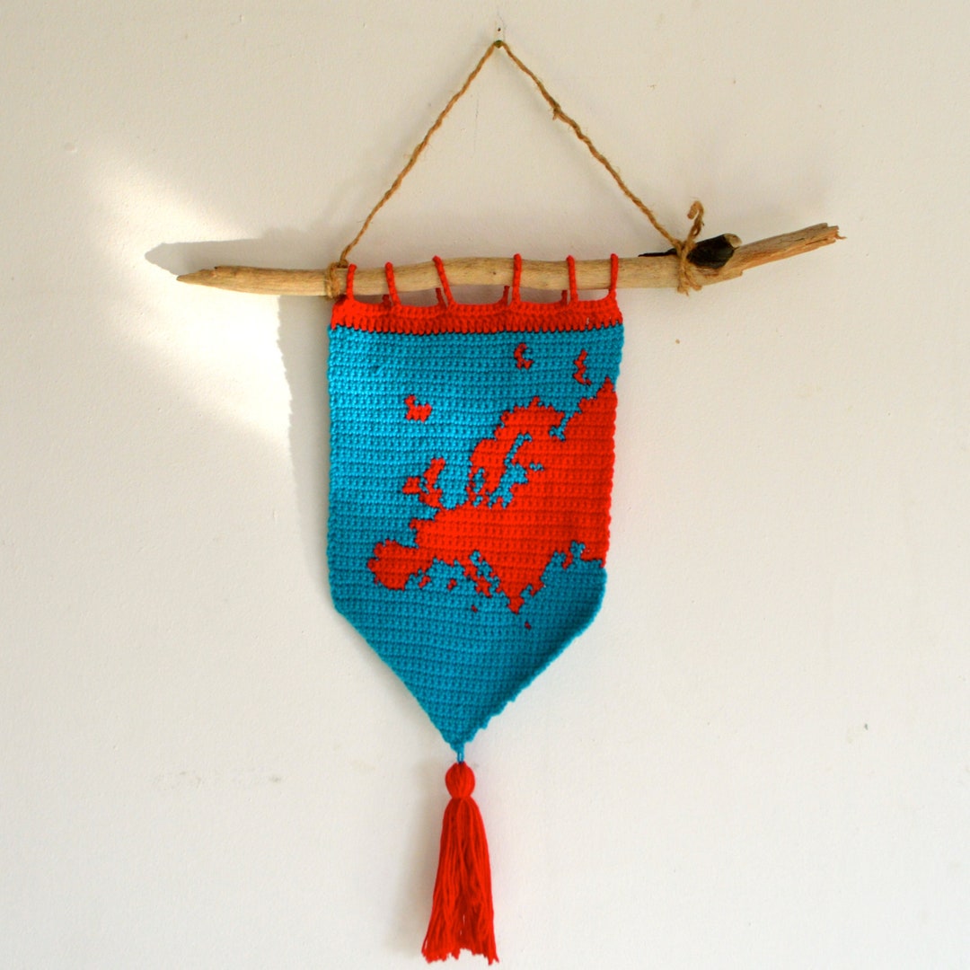 Crochet Pattern/ Europe Map Wall Hanging, Montessori Map Pattern, Kids ...