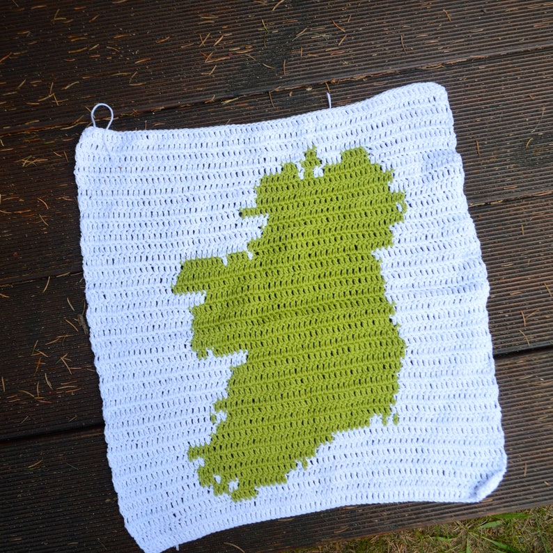 Crochet Pattern / Ireland Map Decorative Pillow Cover Irish - Etsy