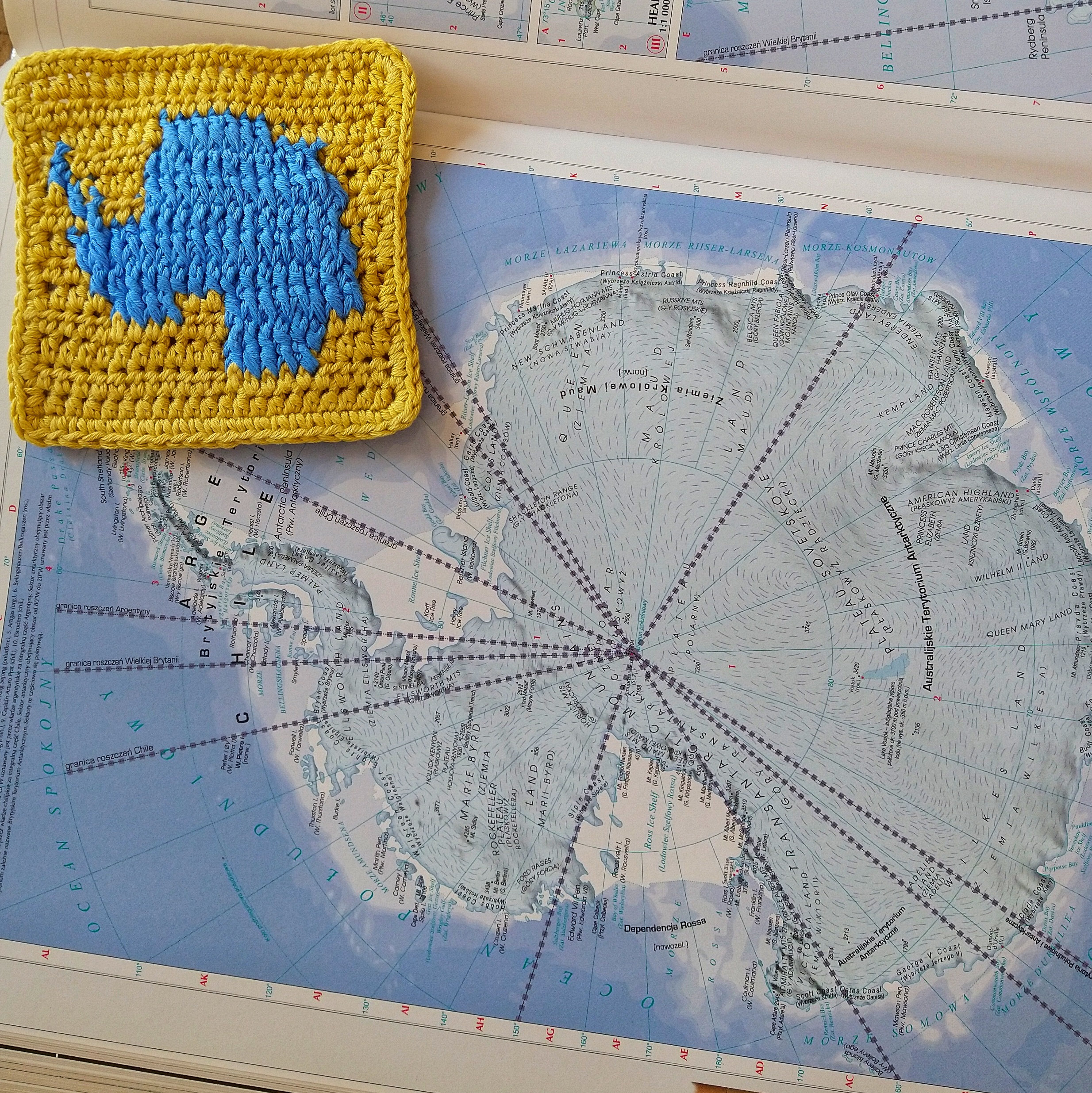 Crochet Patterns // 4 Map Granny Squares, Crochet Map, Crochet ...