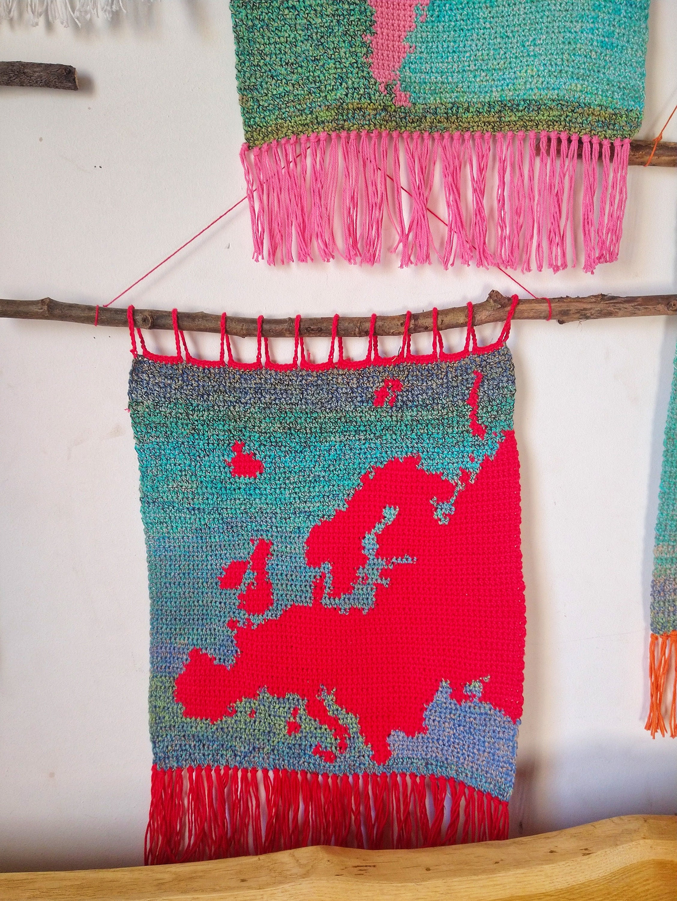 Crochet Pattern / Europe Map Wall Hanging, Montessori Map, Classroom ...