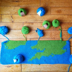 Crochet Pattern: British Isles Map Rug, T-shirt Yarn, Geography Decor ...