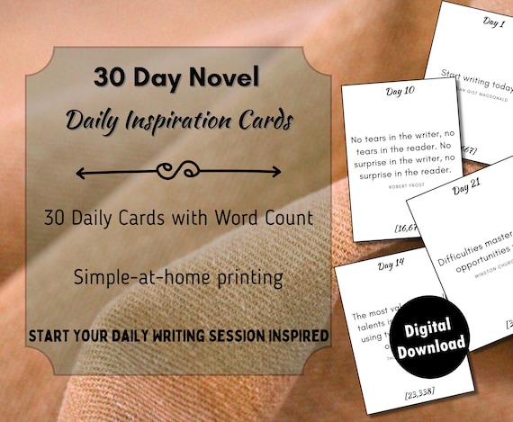 30 Printable Writing Inspiration Cards Novel Writing Write a - Etsy