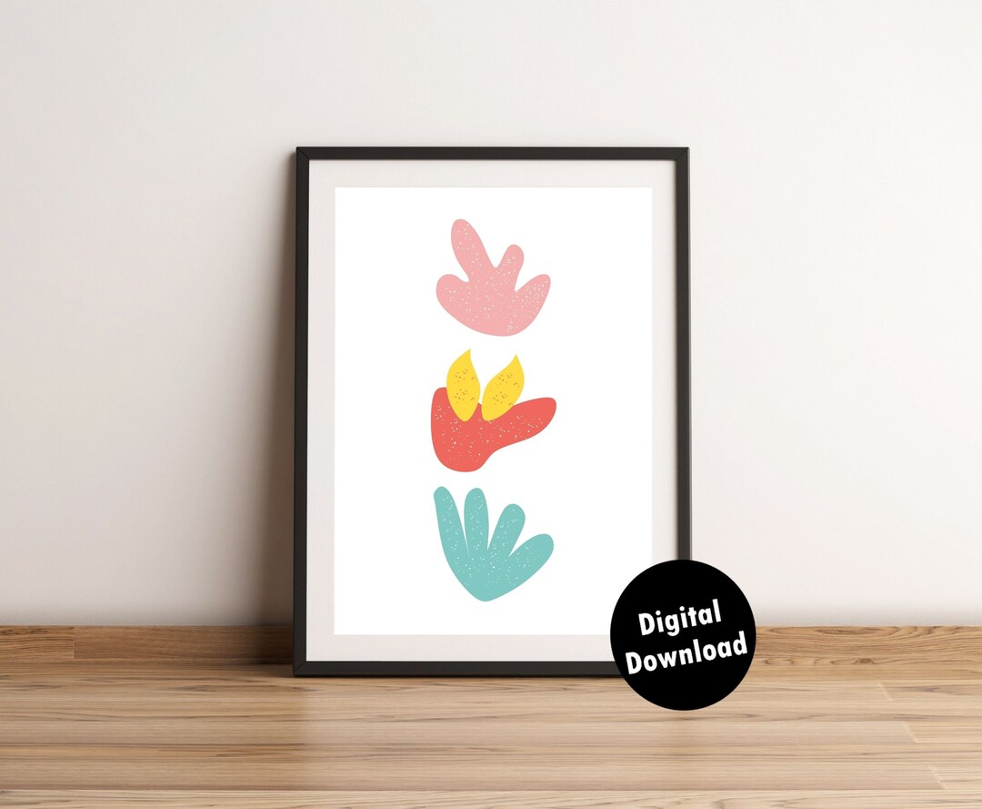 Minimalist Shapes Wall Art, Drawn Shapes Printable for the Home, Easy ...