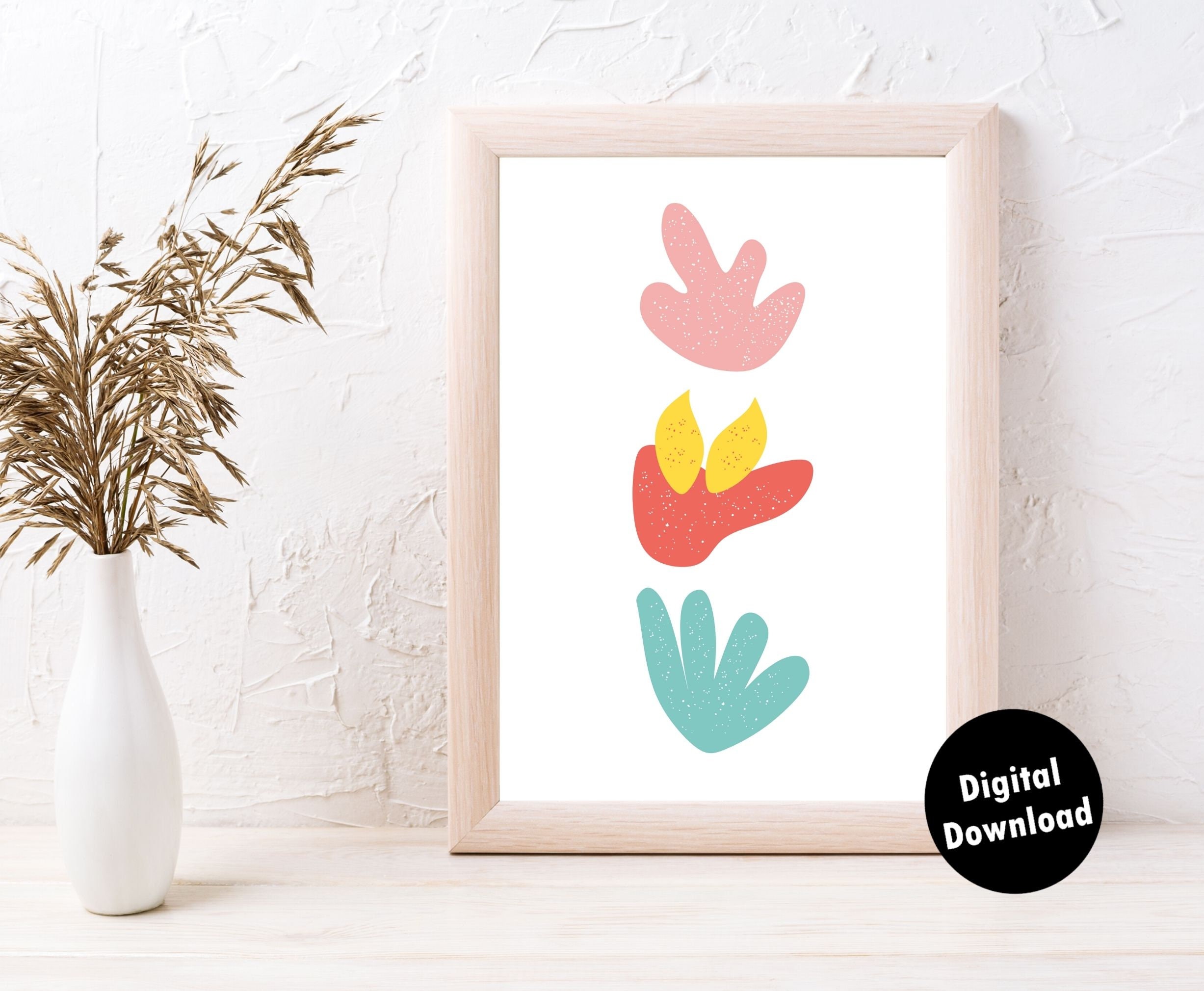 Minimalist Shapes Wall Art, Drawn Shapes Printable for the Home, Easy ...