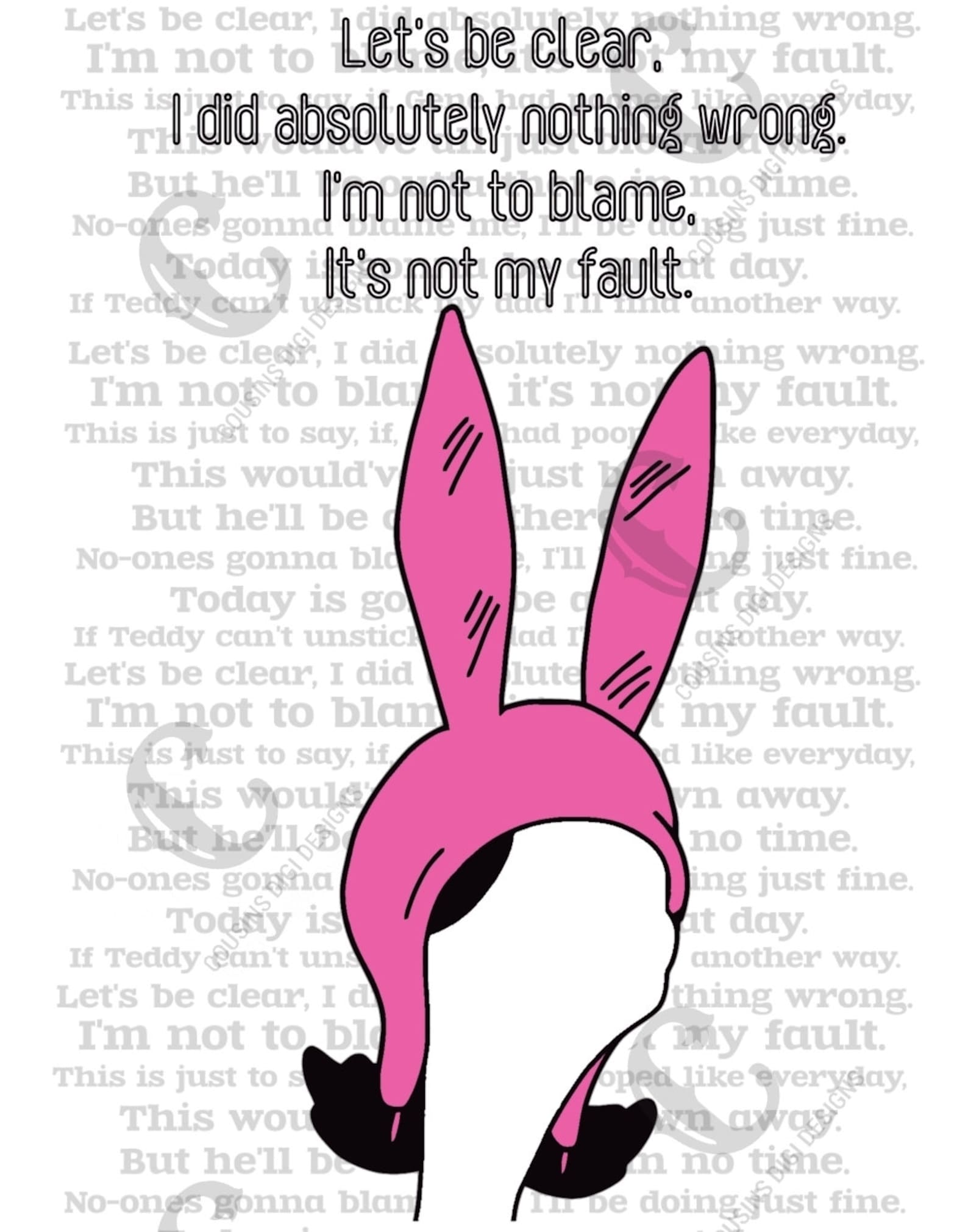 Bob's Burgers Quote Print, Bad Stuff Happens in the Bathroom Song ...