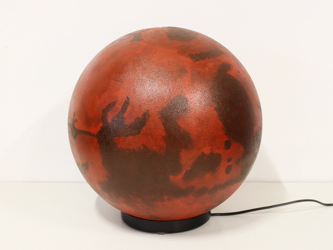 Mars lamp 30 cm Planet lamp Red lamp Mars gifts Table | Etsy