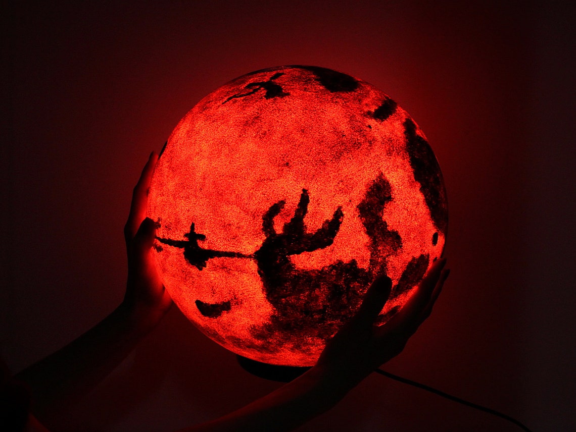 Mars lamp 30 cm Planet lamp Red lamp Mars gifts Table | Etsy