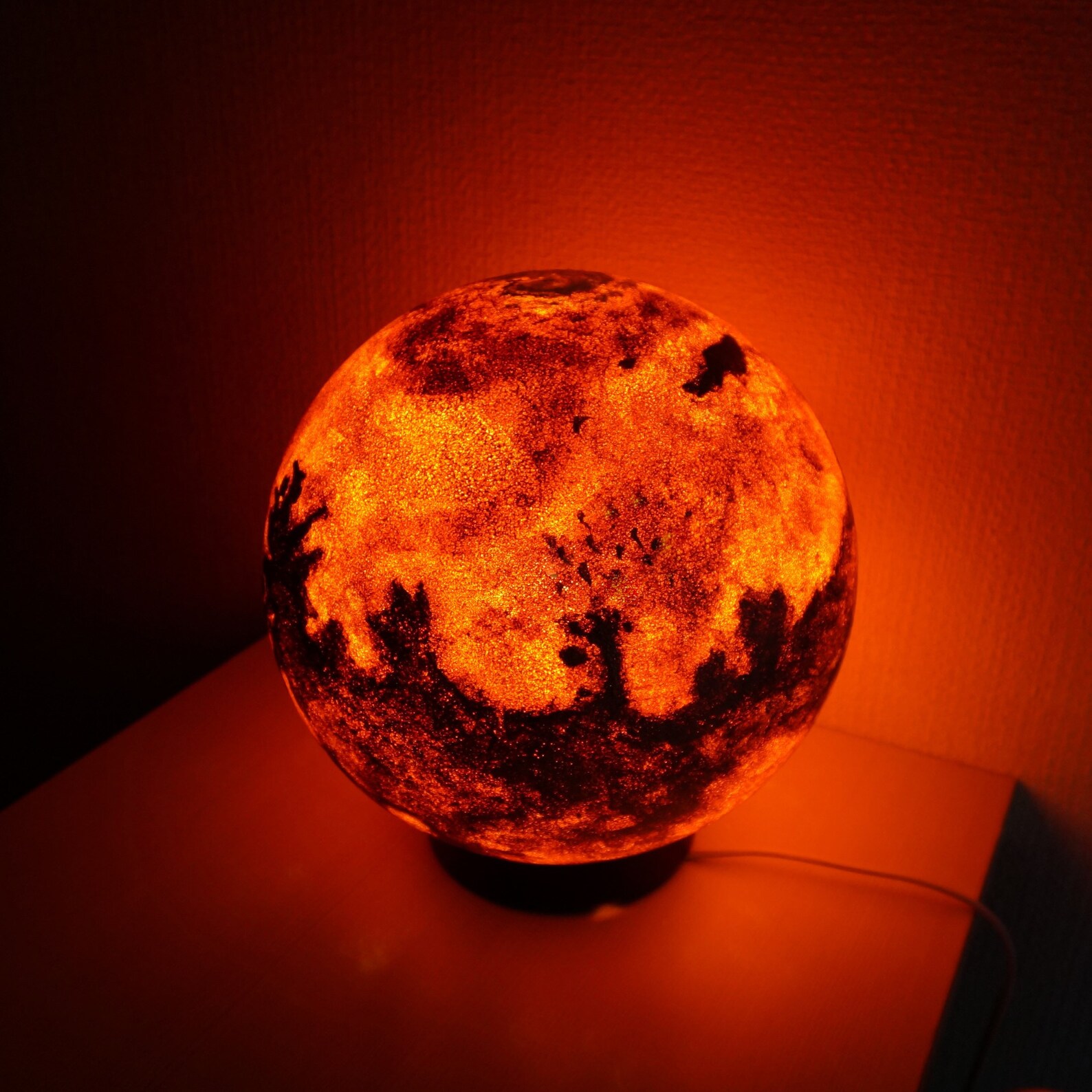 Red lamp Mars Planet lamp Table lamp Space lamp Solar | Etsy