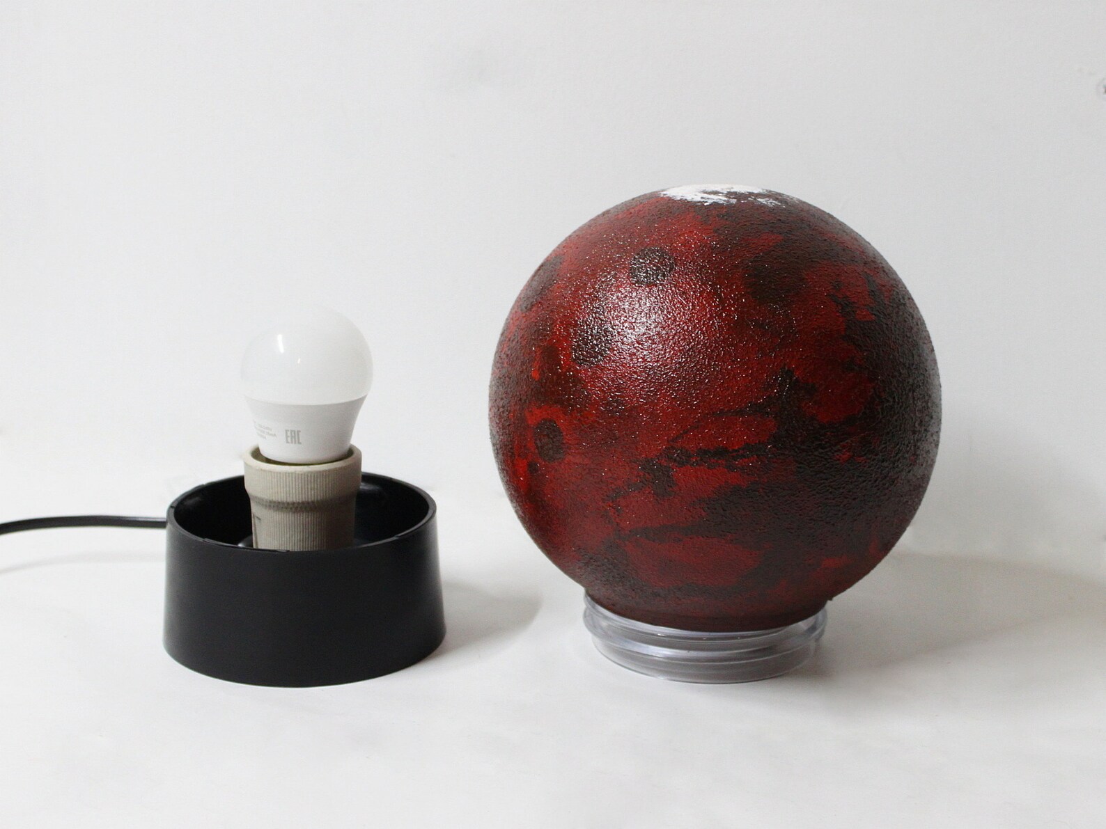 Mars Red planet Space lamp Table lamp Light sphere | Etsy