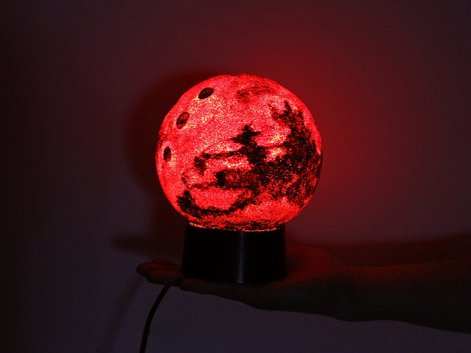 Mars Red planet Space lamp Table lamp Light sphere | Etsy