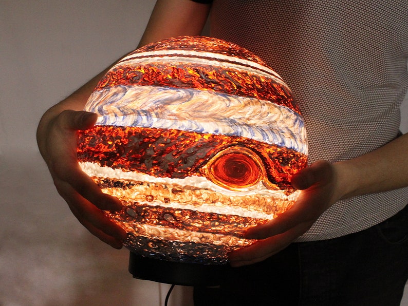 Jupiter planet night lamp Modern desk lamp Astrology Gift for | Etsy