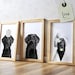 Black Labrador Bathroom Prints - Whimsical Dog Wall Art (set of 3 ...