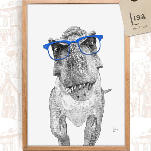 T Rex Printable Wall Art Dinosaur Tyrannosaurus Rex Boy | Etsy