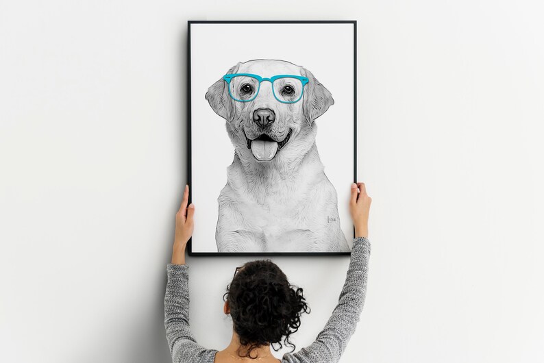 Labrador Dog Art Printable Wall Art Animal Print Animal - Etsy
