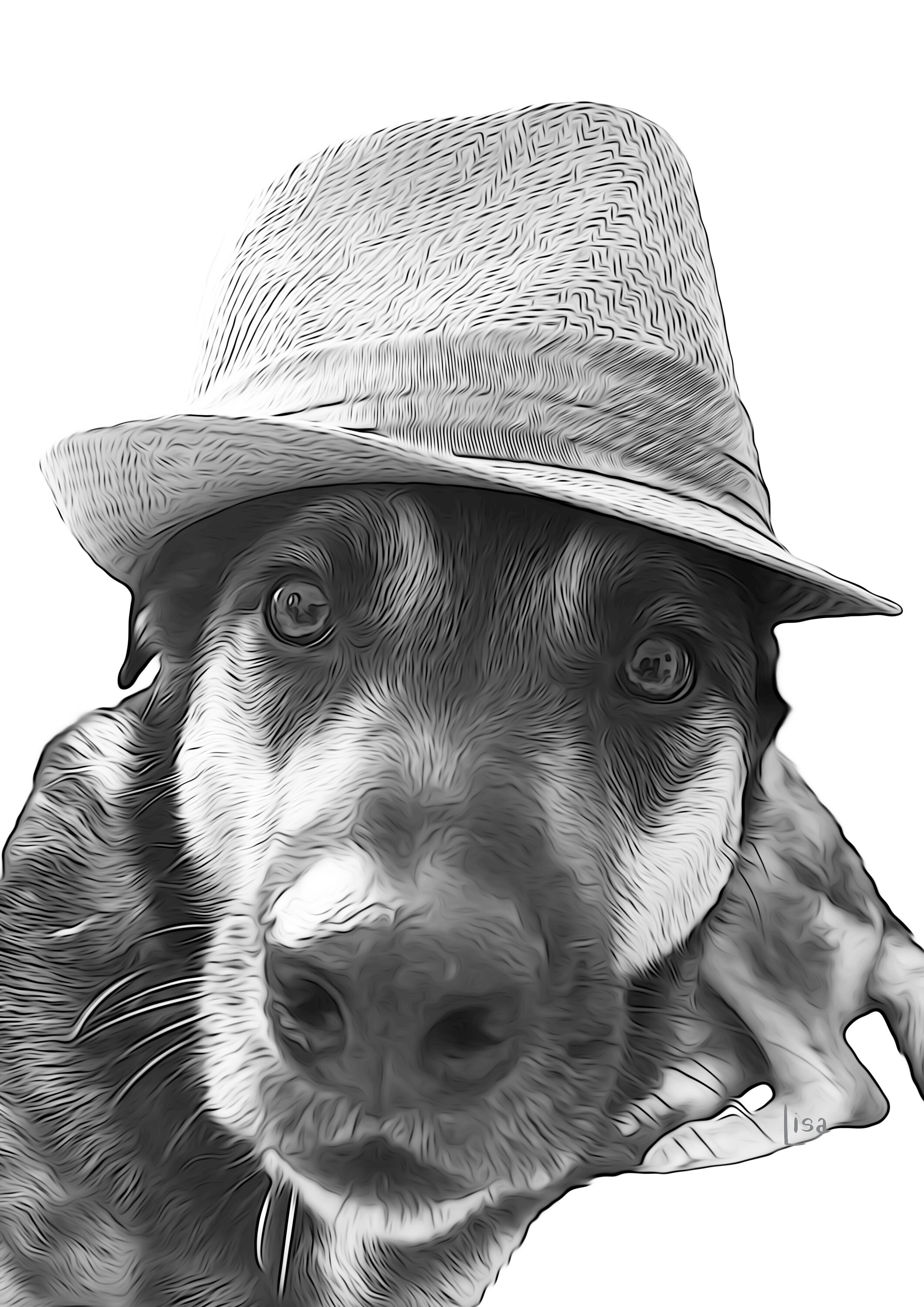 Custom Pet Portrait. Personalized Pet Dog Wall Art digital | Etsy