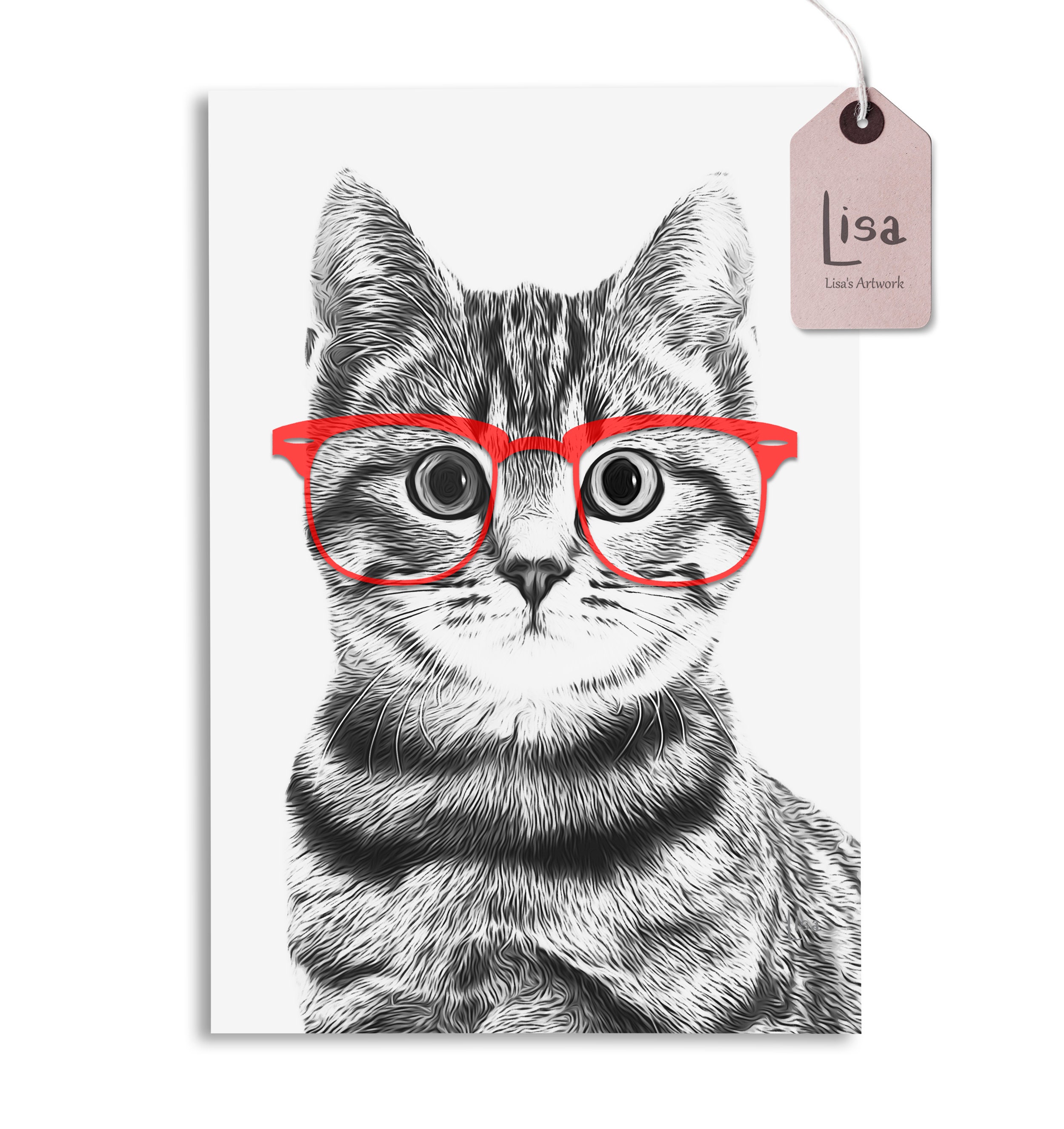 Cat Wall Art Cat Prints Cat Painting Nursery Print Pet | Etsy