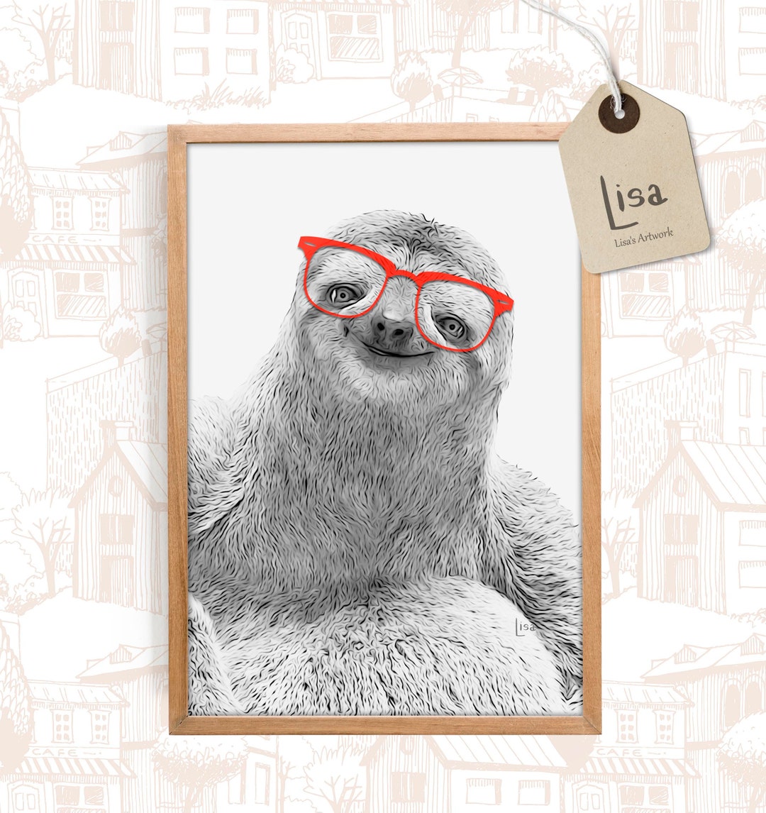 Sloth Sloth Gifts Printable Art Wall Art Printable Modern - Etsy
