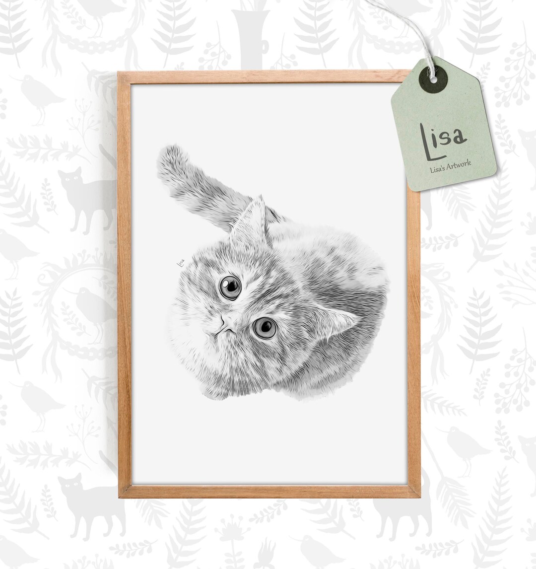 Cat Animal Prints Nursery Decor Wall Decor Printable Wall - Etsy