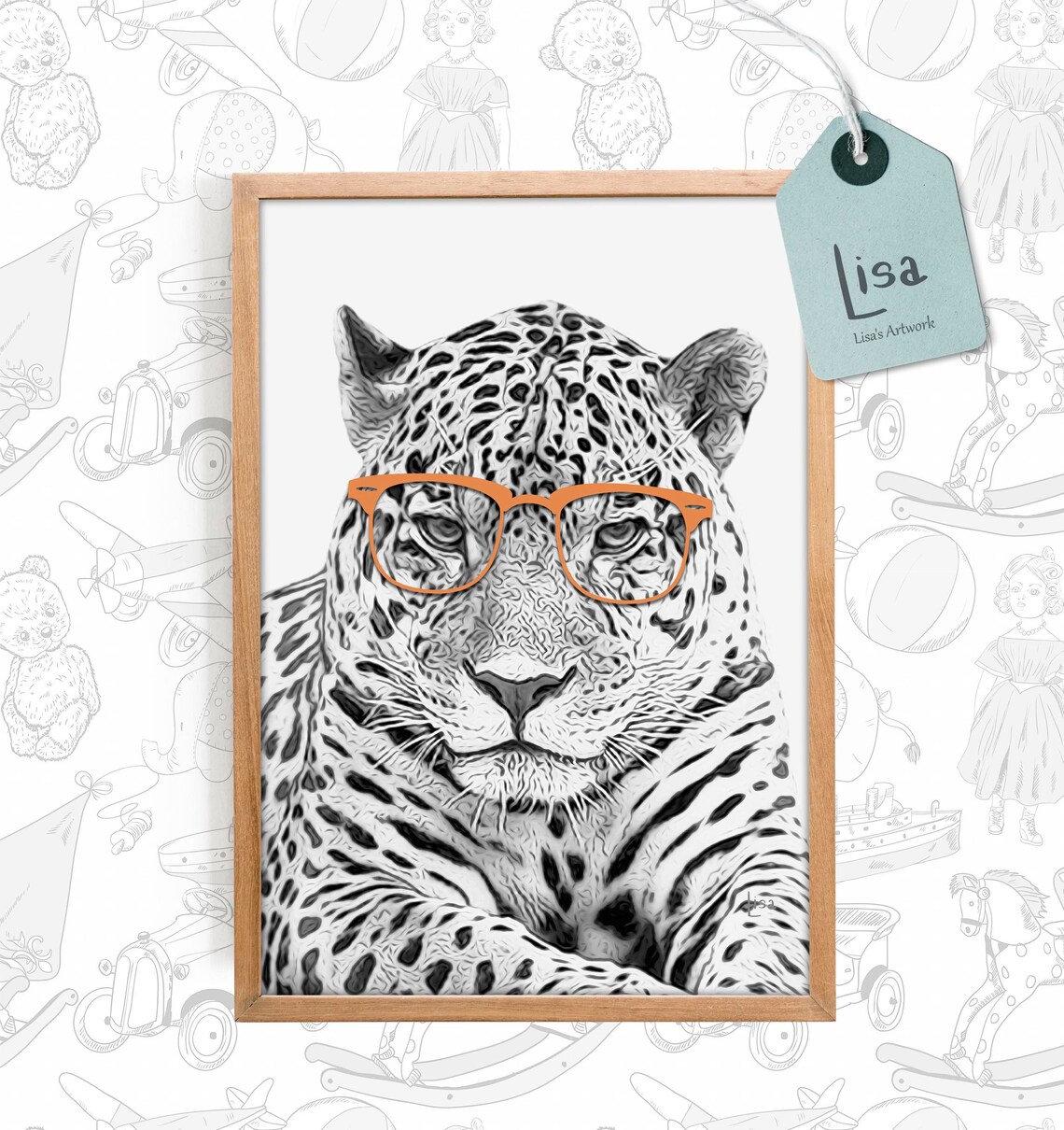 Leopard Art Print Printable Wall Art Animal Art Print | Etsy