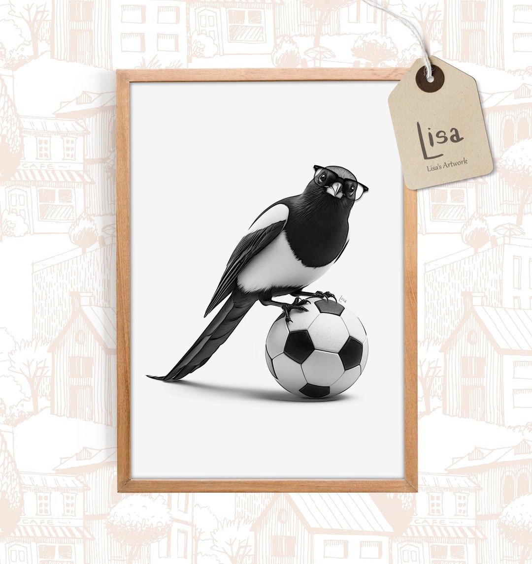 Magpie Soccer Sport Poster Soccer Kids Room Decor Wall - Etsy