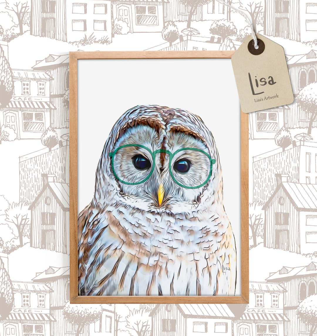Owl, Hipster Animal, Printable Wall Art, Instant Download, Nursery Art ...