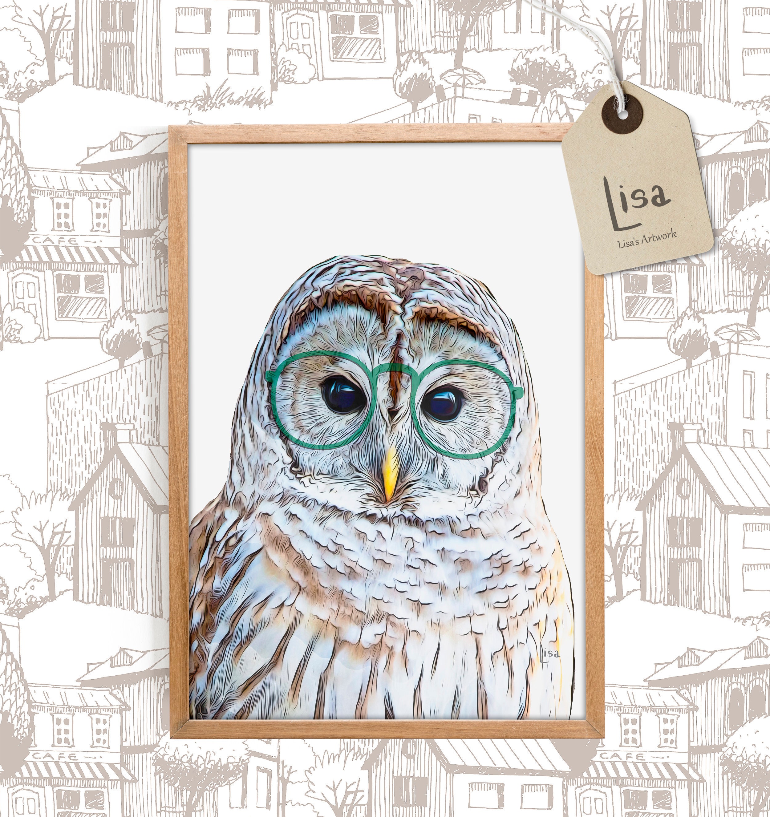 Hipster Art Owl