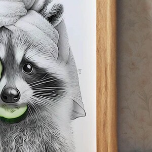 Bathroom Art, Raccoon, Spa Decor, Toilet Humor, Kids Bathroom, Bathroom ...