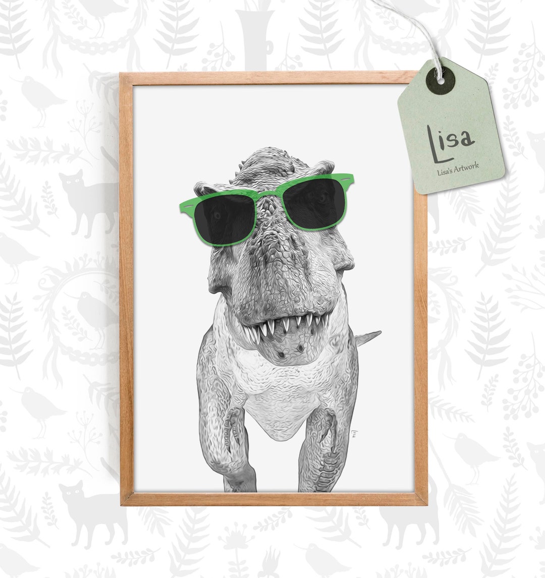 T Rex, Printable Wall Art, Dinosaur, Tyrannosaurus Rex, Boy Nursery ...