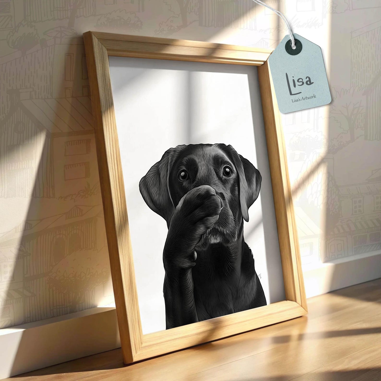 Black Labrador Bathroom Prints - Whimsical Dog Wall Art (set of 3 ...