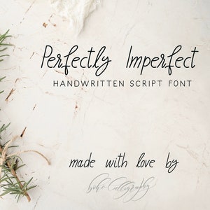 Buy Perfectly Imperfect A Handwritten Script Font / Handmade Online in ...