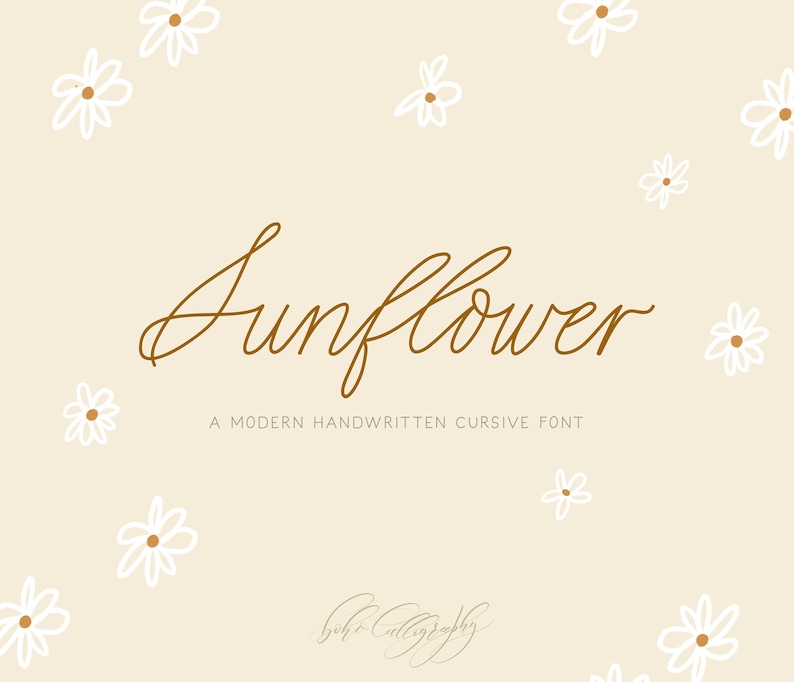 Sunflower - A Modern Handwritten Script Font | Elegant Procreate Font ...