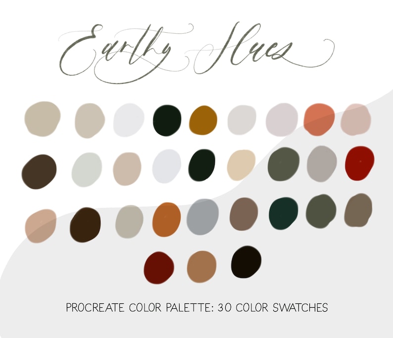 Fall Procreate Color Palette Earthy Color Palette Procreate - Etsy