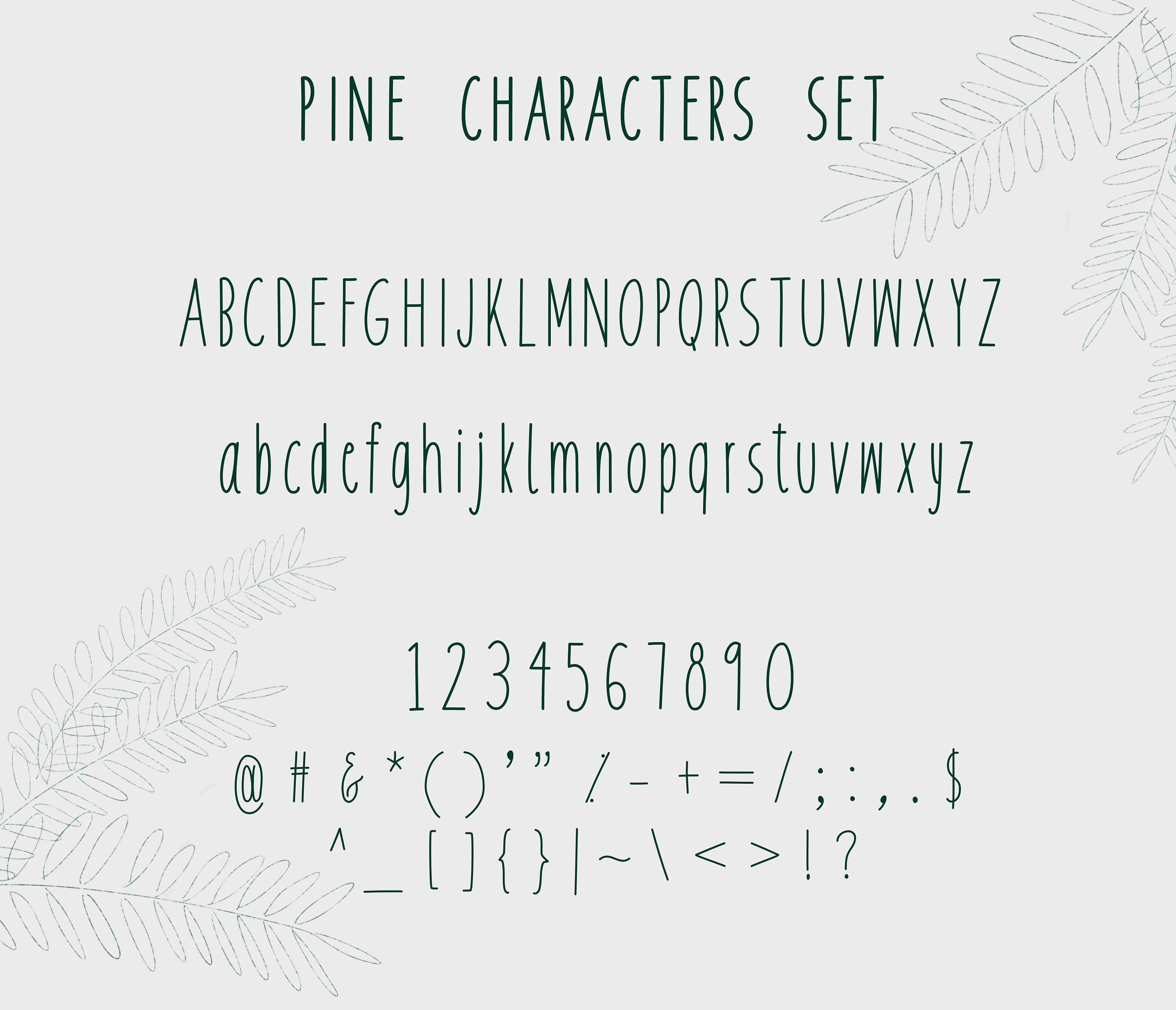 Buy Pine Handwritten Font / Instant Download / Procreate Font Online in ...
