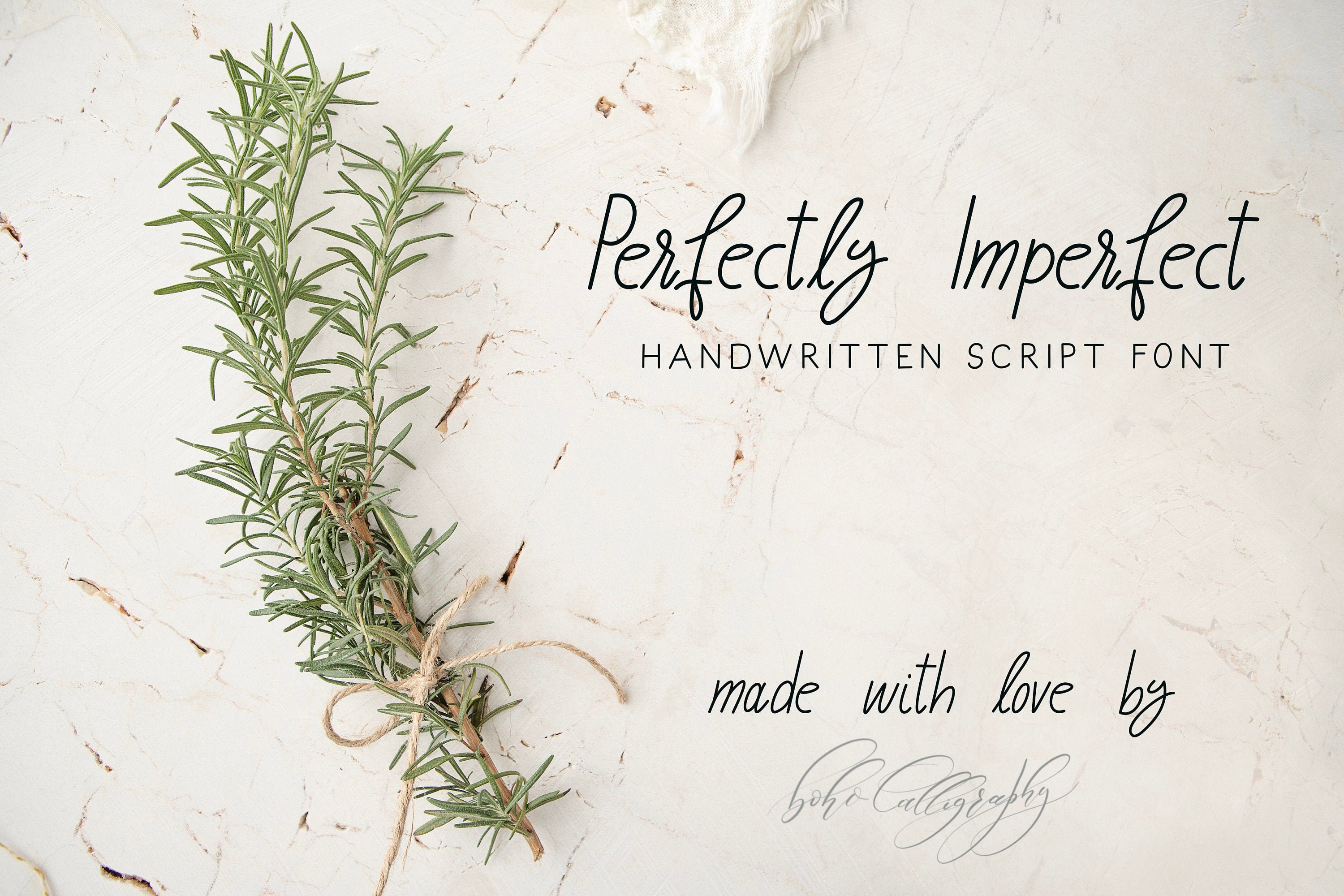 Perfectly Imperfect A handwritten script font / Handmade | Etsy