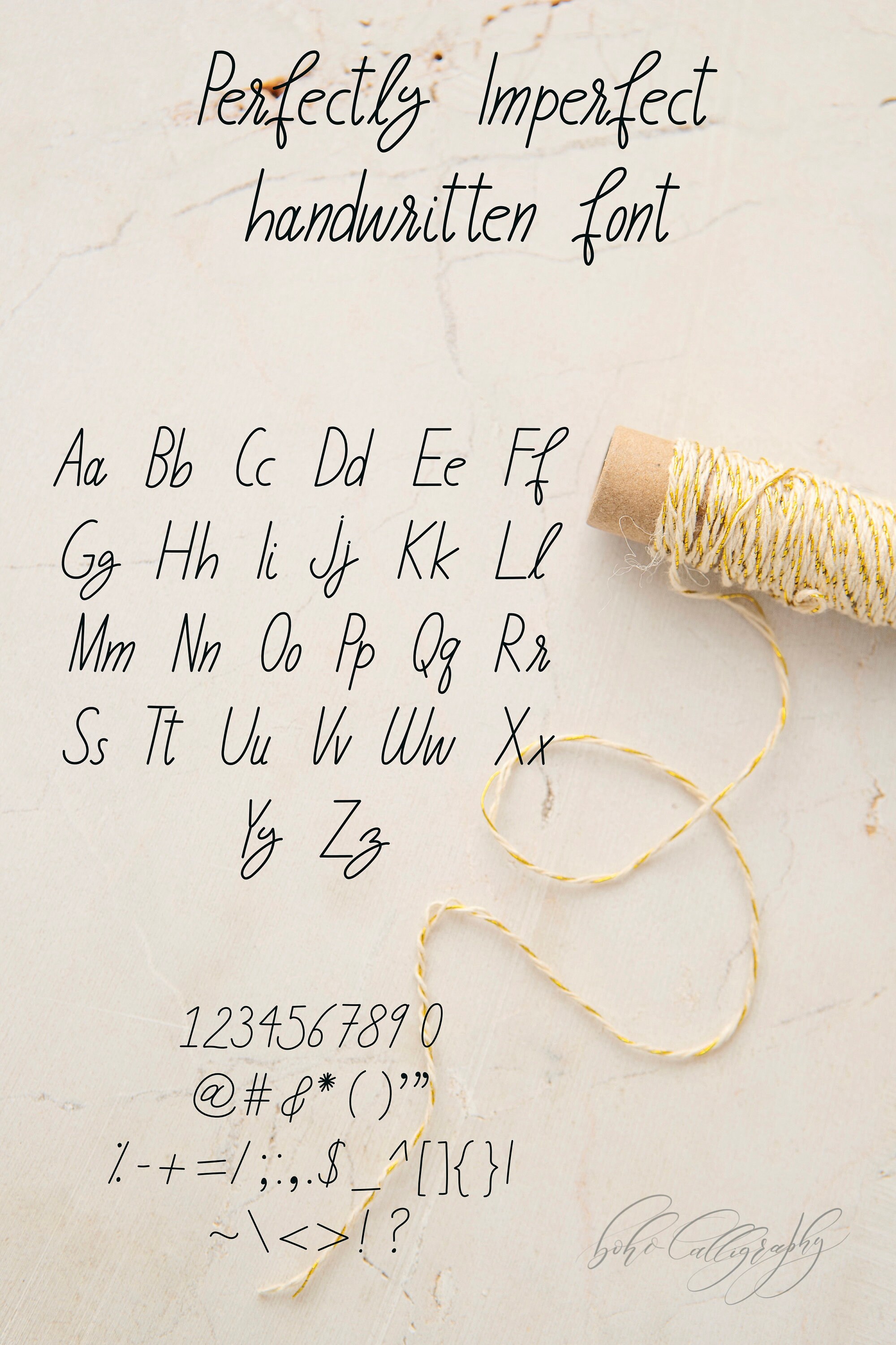 Perfectly Imperfect A handwritten script font / Handmade | Etsy