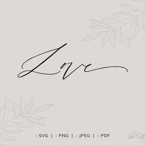 Love Script Tattoo - Etsy