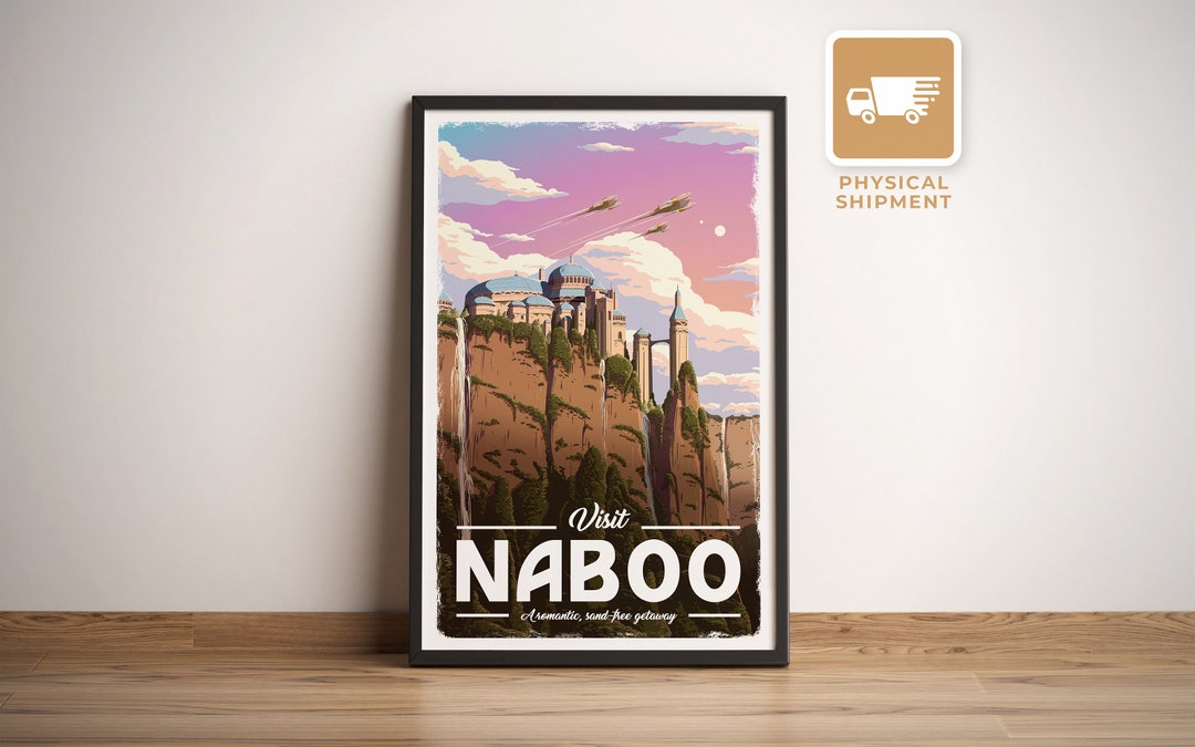 Naboo Star Wars: póster de viaje, ilustración retro vintage, cinéfilo ...