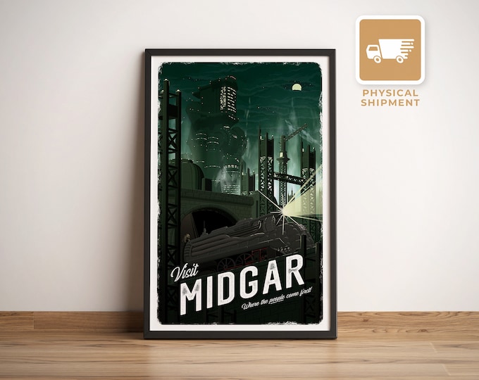 Final Fantasy Midgar Blueprint / Aged Specs A2 420mm594 or 16.5' 23.4 ...