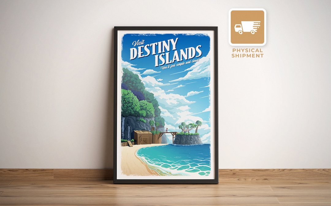 Destiny Islands (kingdom Hearts) Travel Poster, Retro Gamer Wall Art - Etsy