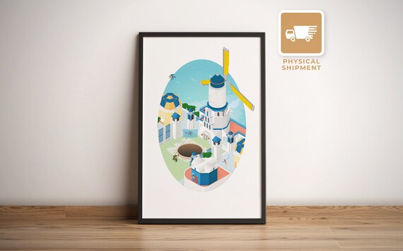 Ilios Well overwatch Isometric Poster Physical - Etsy
