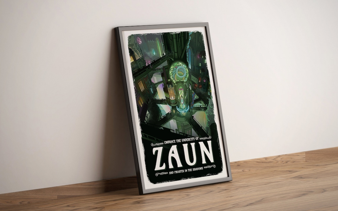 Zaun arcane / Lol Travel Poster Physical - Etsy